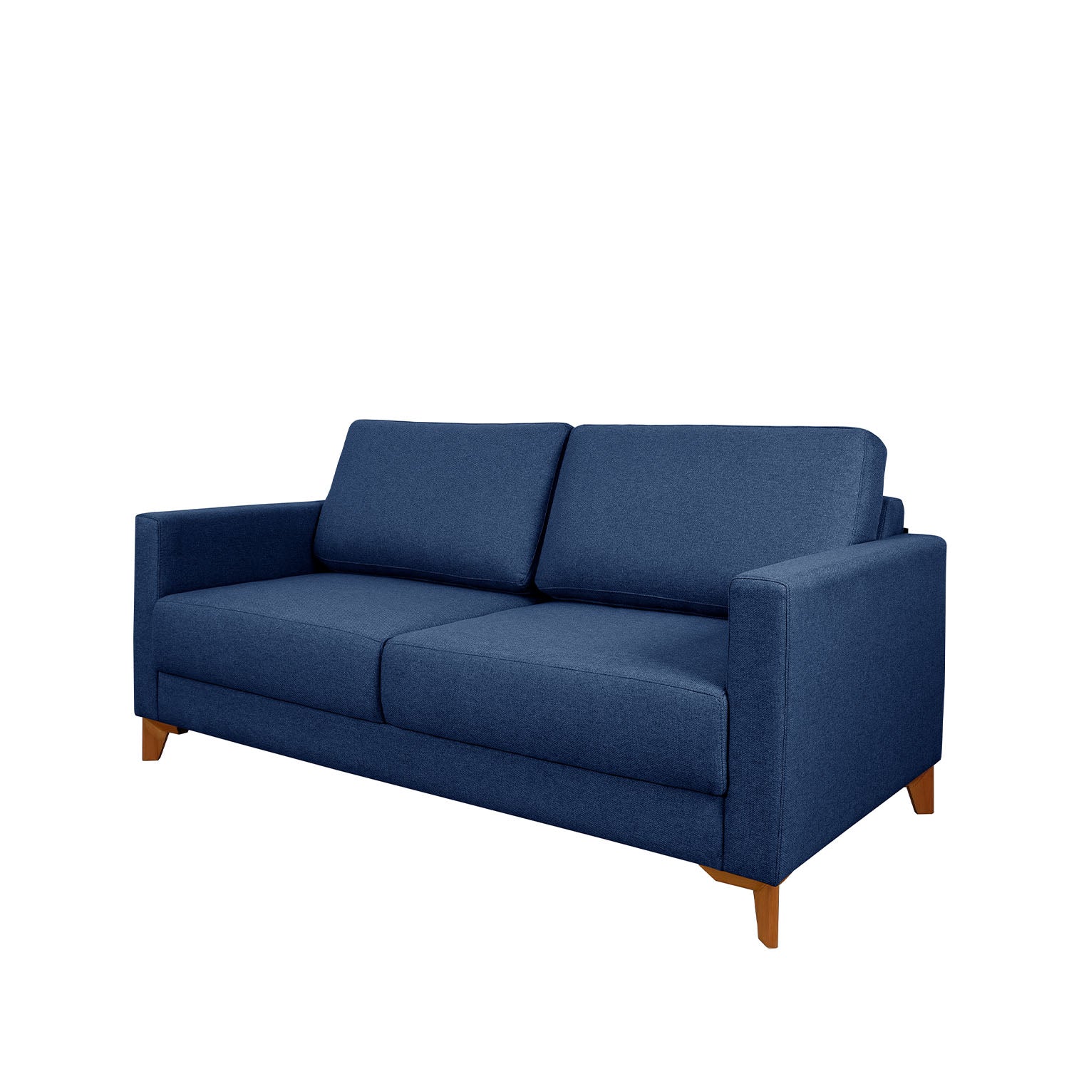 Sofá 3 Lugares Oregon 180 cm - Linho Texturizado Azul c/ Natural – Homedock